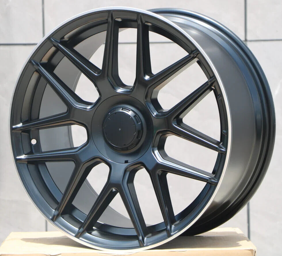 18" Wheels For Mercedes C300 18x8.5 +35 5x112 Satin Black Mesh Style R ...