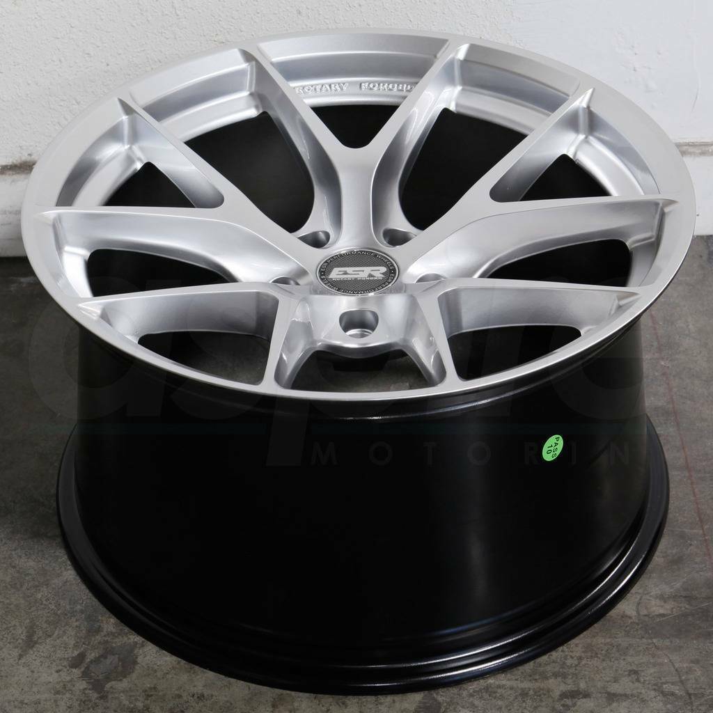 18x10.5 +22 ESR RF2 Concave Wheels 18" 5x120 Hyper Silver Rotary Forge ...