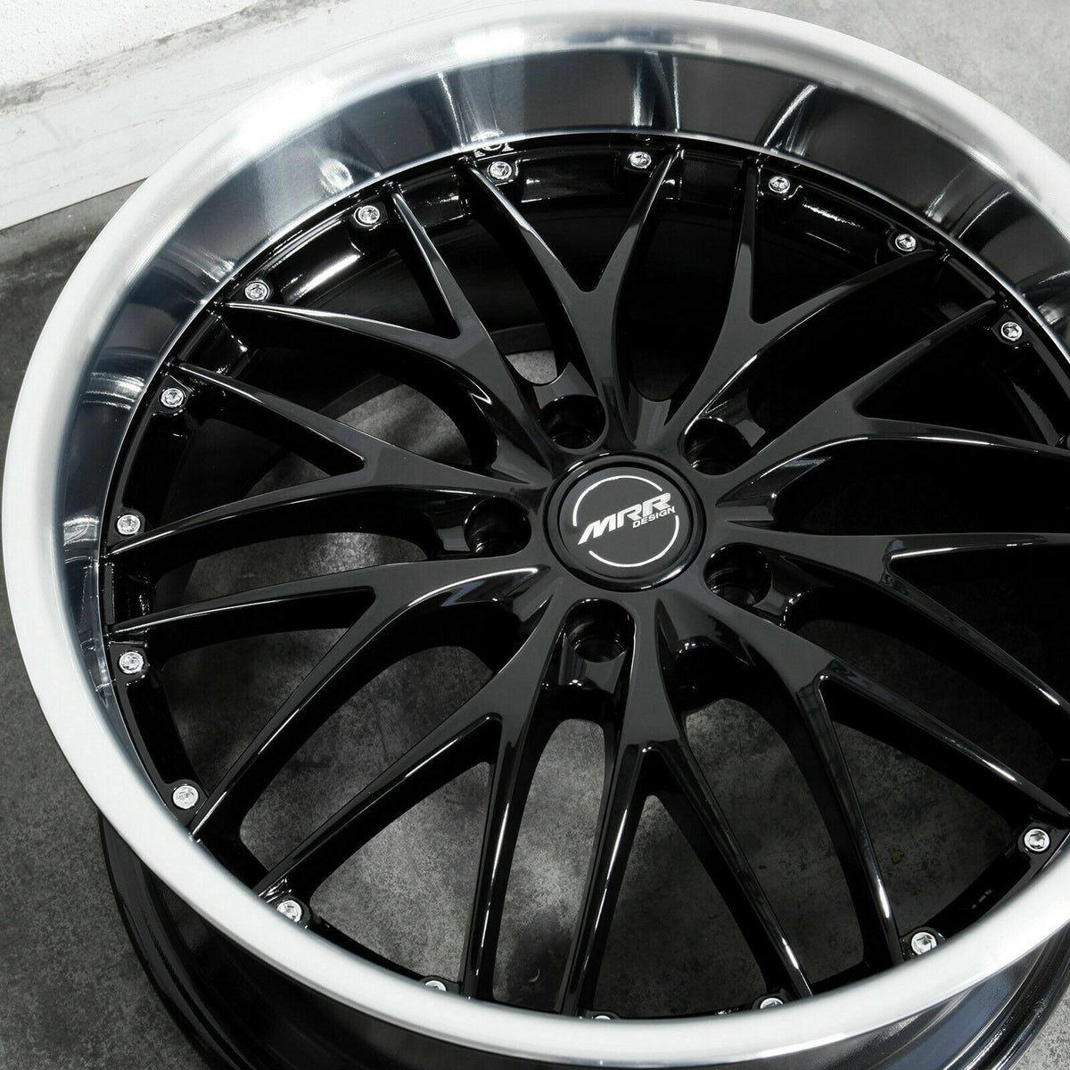 20" MRR GT1 Black Wheels 20x8.5 +20 / 20x10 +20 5x114.3 Rims Set 4 ...