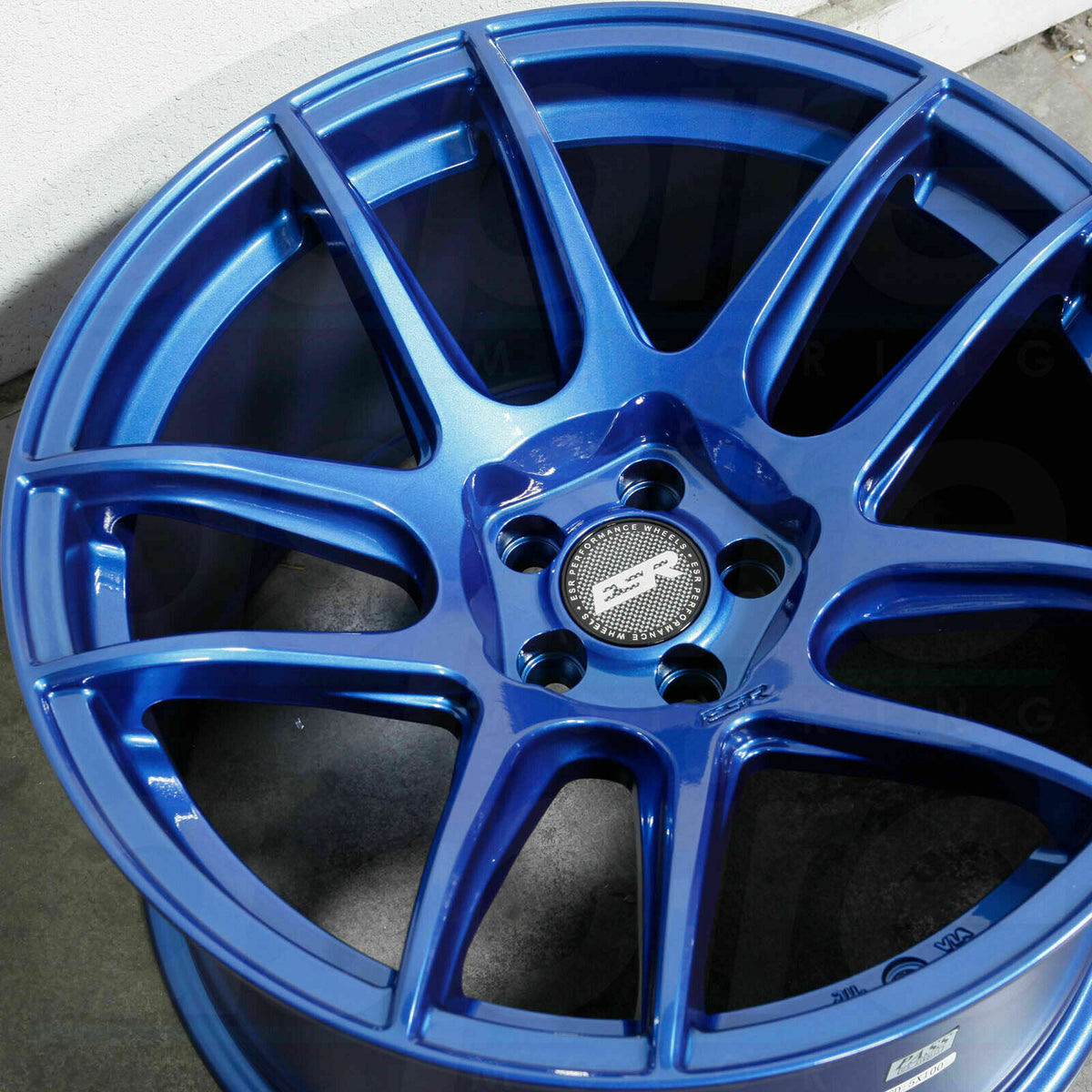 19 Inch ESR CS8 Gloss Blue Wheels 19x10.5 +30 5x114.3 Rims Set 4 ...