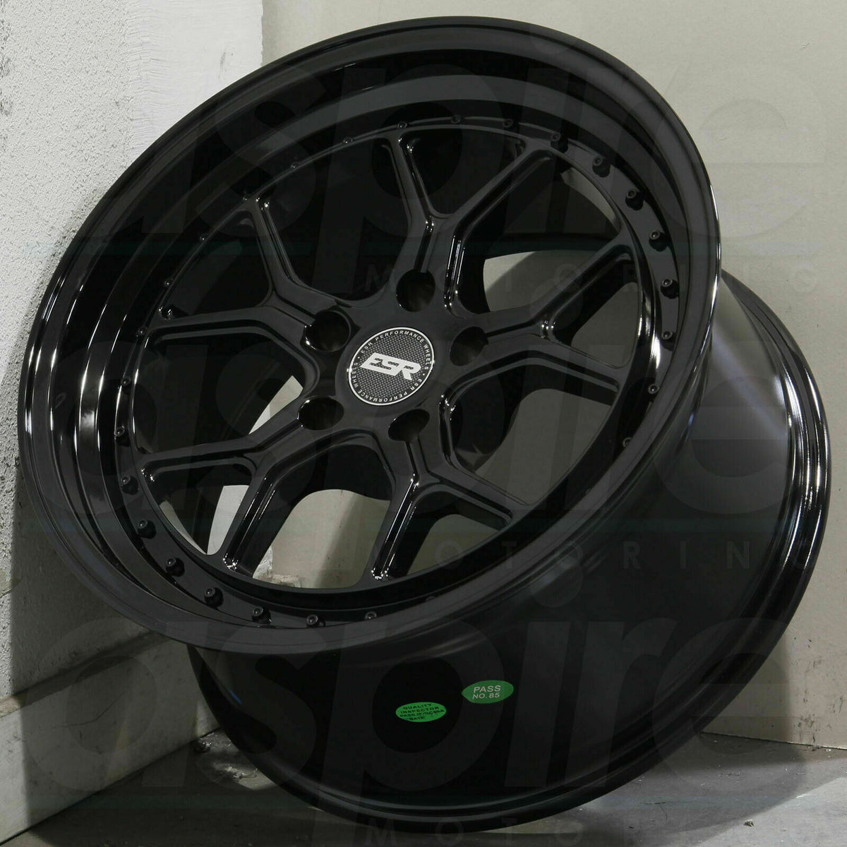 19 Inch ESR CS2 Gloss Black Wheels 19x8.5 +30 5x114.3 Rims Set 4 ...