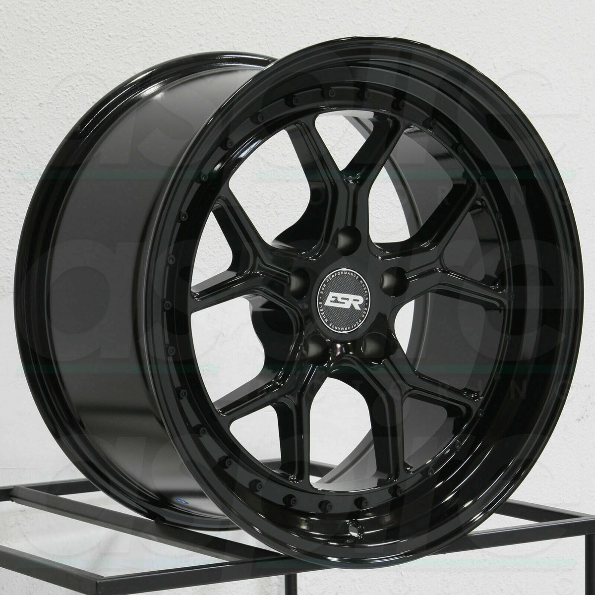 19 Inch ESR CS2 Gloss Black Wheels 19x8.5 +30 5x114.3 Rims Set 4 ...