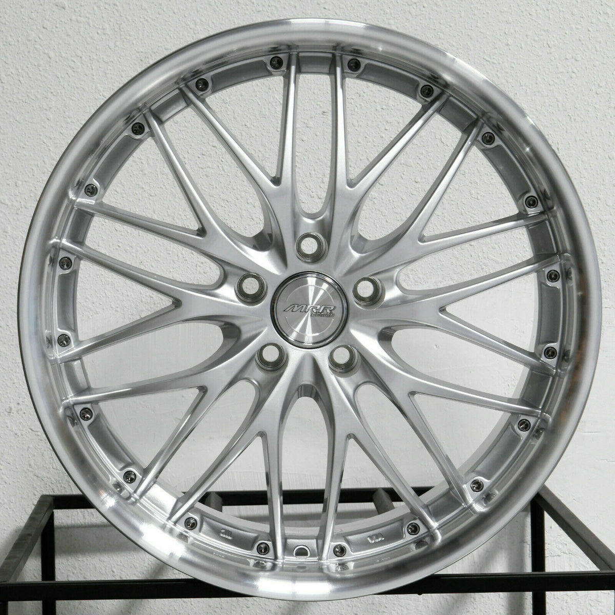 20x8.5 +20 MRR GT1 5x120 Hyper Silver Machine Lip 20" Wheels (Set of 4 ...