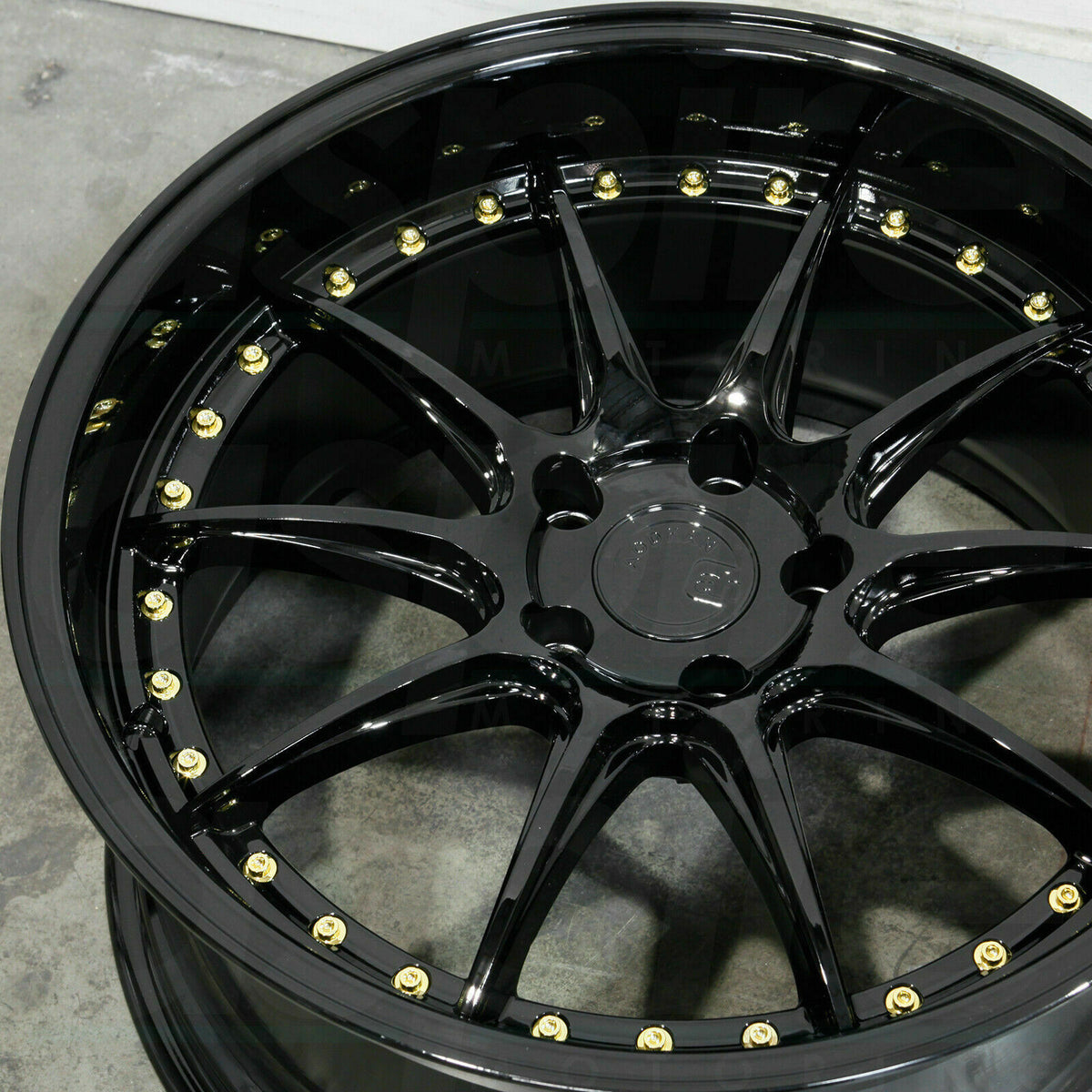 18x10.5 Gloss Black Wheels Aodhan DS07 DS7 5x114.3 +15 Rims 18 Inch Ri ...