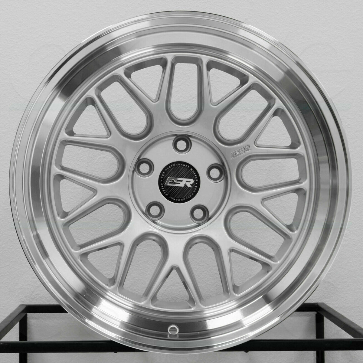 18x10.5 5x114.3 +22 ESR CR1 Wheels 18" Hyper Silver Rims Set 4 ...