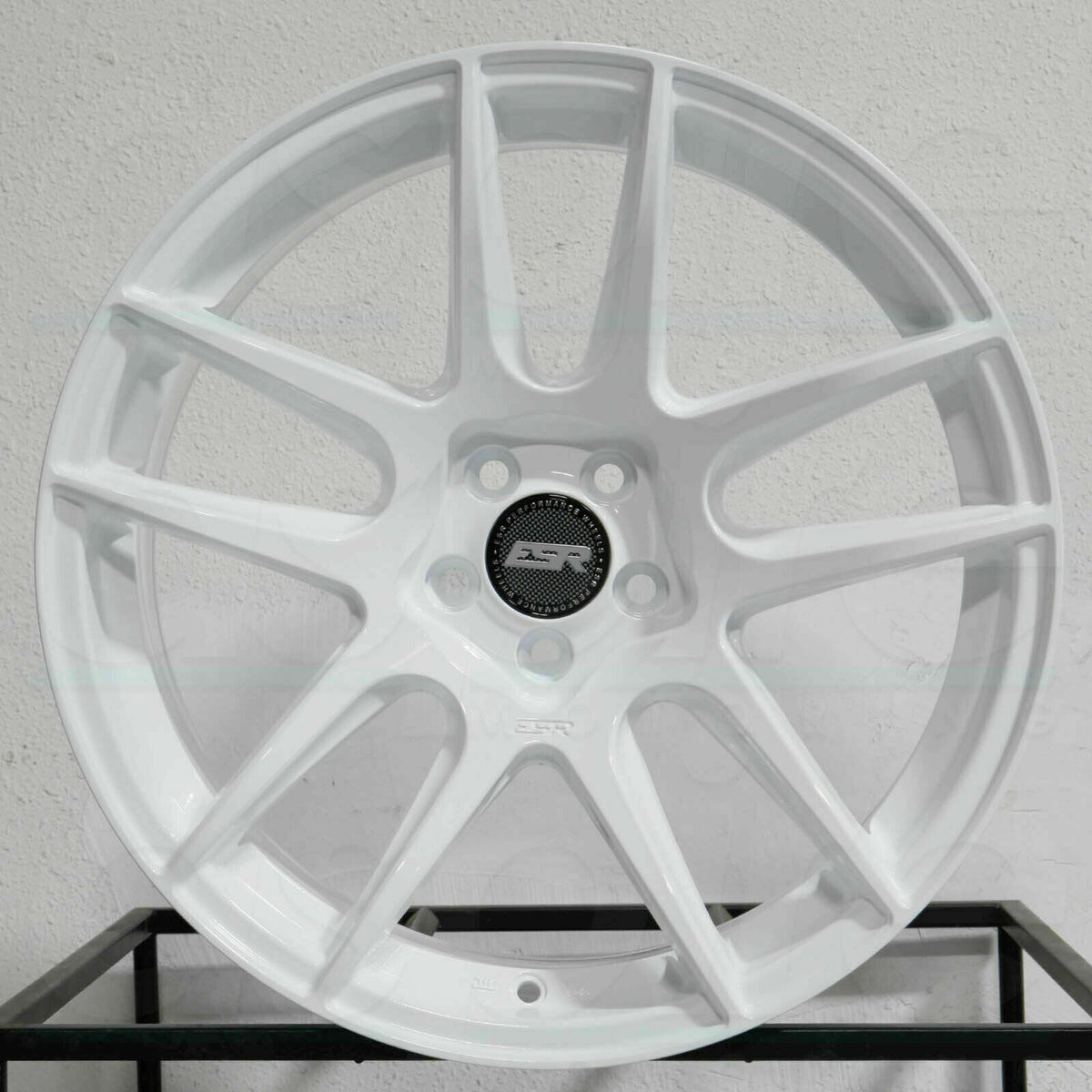 ESR CS8 Gloss White Wheels 18x9.5 / 18x10.5 5x114.3 +15 Set of 4 Rims ...