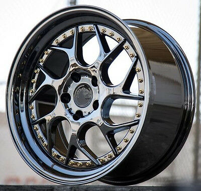 18" Aodhan DS01 Wheels 18x8.5 5x100 +35 Black Vacuum 18 Inch Rims Set ...