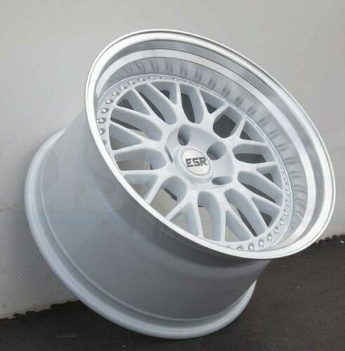 18" ESR SR01 White Wheels 18x8.5 5x100 +30 For Golf Jetta Passat (Rims ...